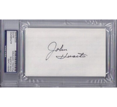 John Huarte Signed Index Card - PSA DNA | eBay