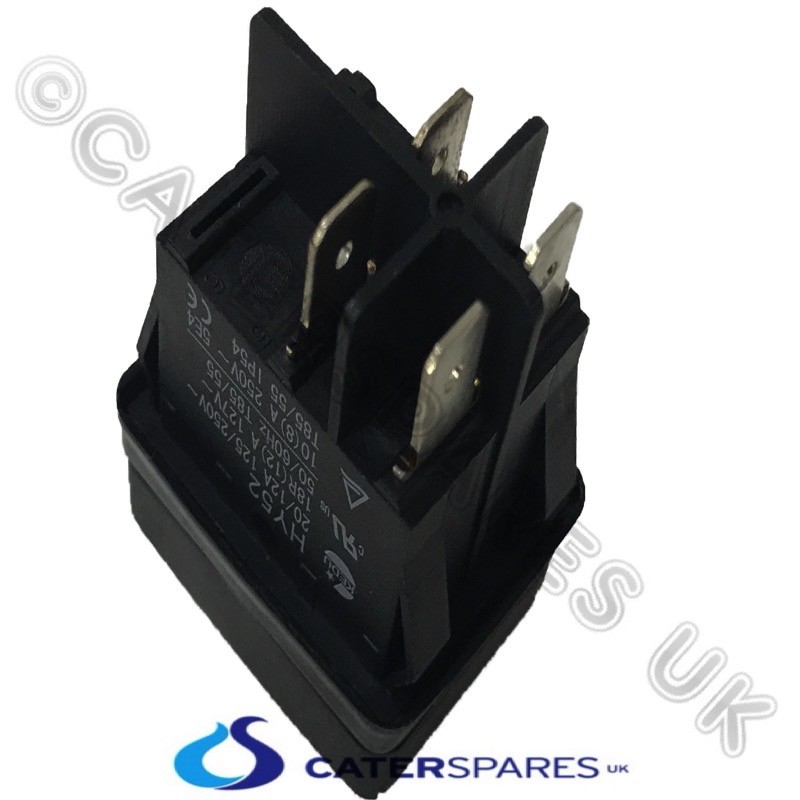 ON / OFF PRESS BUTTON PUSH SWITCH DOUBLE POLE 4 PIN 22X30MM 230V IP54 ...