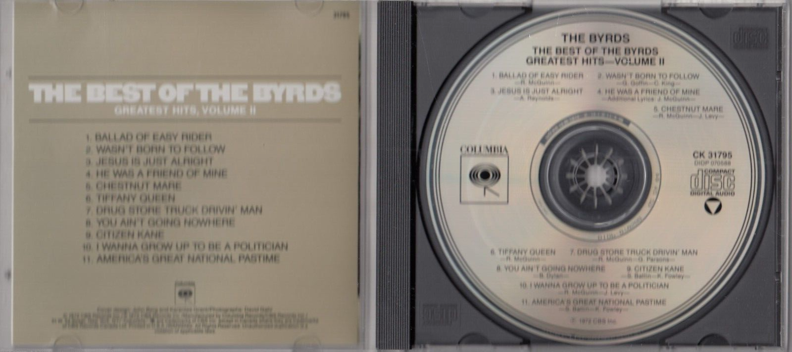 The Byrds - The Best of the Byrds: Greatest Hits, Vol. 2 (CD, Mar-1989 ...