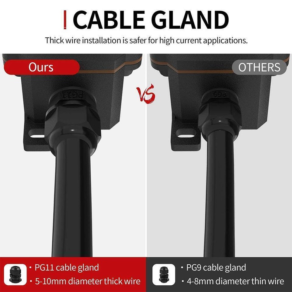 Inline Power Cord 110V-220V 12V-24V Marine Rocker Switch On Waterproo ...