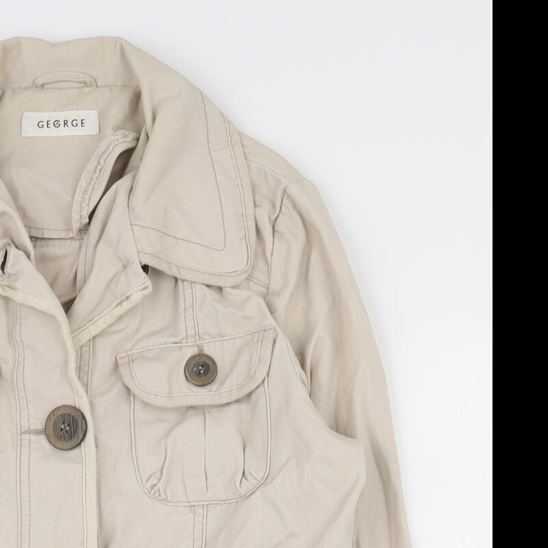 George Womens Beige Jacket Size 10 Button | eBay UK
