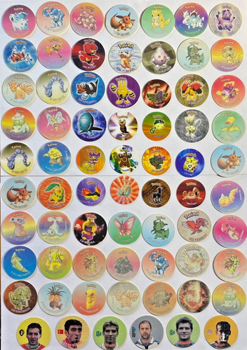Set Pokemon Taso 4 7 8 / Tazos / Caps + FIFA - 69 pcs | eBay