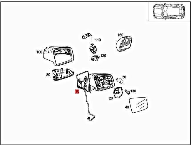 Genuine Mercedes-Benz Mirror Assembly 1568103000 OEM for sale online | eBay