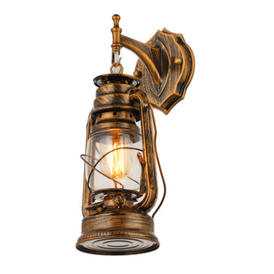 Vintage Farmhouse Glass Shade Wall Sconce Light Rustic Wall Lamp ...