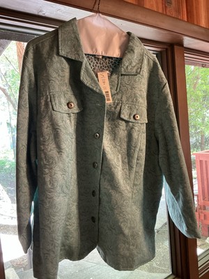 NWT Béchamel Women's 3/4-Sleeve Floral Embossed Lined Jacket - Size 2X ...