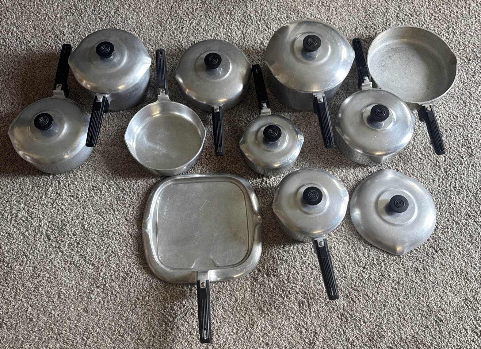 Vintage Magnalite Wagner Ware GHC Aluminum Cookware 19 Piece Set | eBay