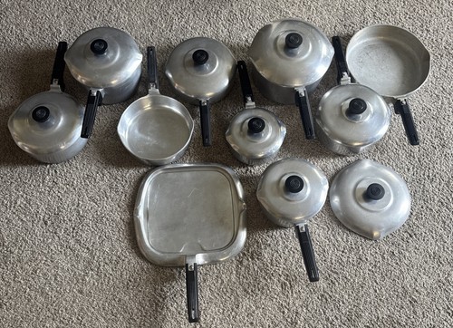 Vintage Magnalite Wagner Ware GHC Aluminum Cookware 18 Piece Set | eBay