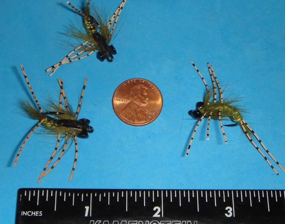 FLY FISHING FLIES - Olive STICK-em-UP CARP Nymph, size #4 (3 pcs.) | eBay