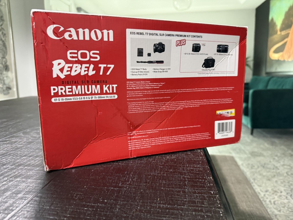 * OPEN BOX NEAR MINT * Canon EOS Rebel T7 DSLR Camera with 18-55mm and ...