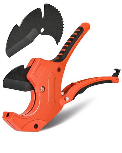 PVC Pipe Cutter, Ratcheting PVC Pipe Cutters 2 1/2 Inch with ...