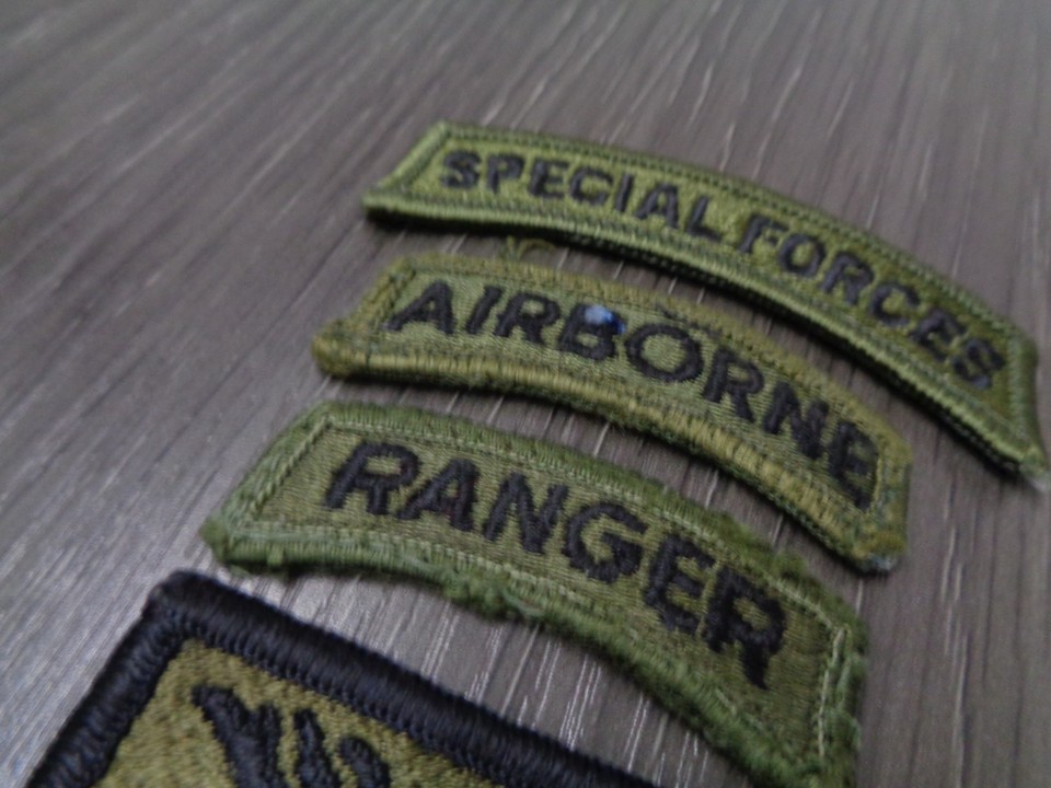 U.S. Army 18TH rocker with Airborne Ranger OD GREEN TRIPLE Patch set | eBay
