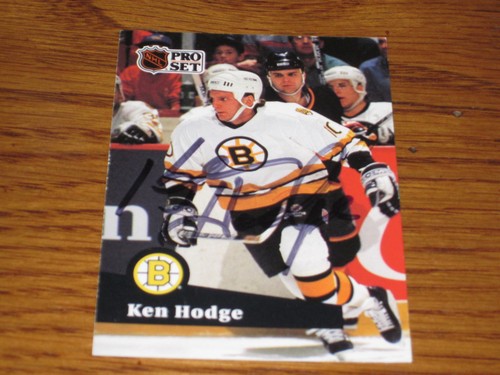 KEN HODGE JR AUTOGRAPHED 1991-1992 PRO SET ROOKIE CARD-BRUINS | eBay