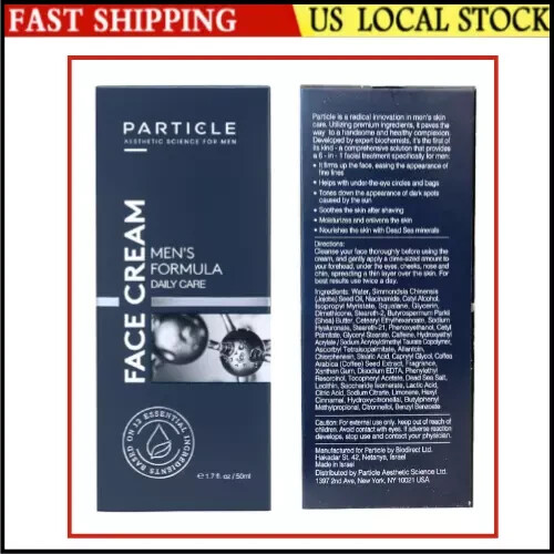 Particle Face Cream for Men 6 in 1 anti aging cream fights eye bags ...