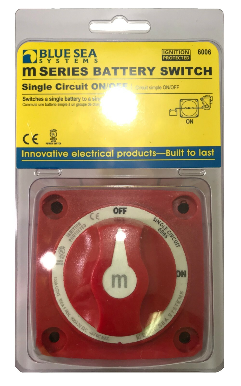 Blue Sea 6006 M-Series Master Battery Switch Single Power Cut On/Off ...