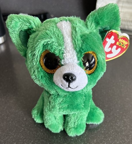 TY BEANIE BOOS - DILL the 6" GREEN DOG plush | eBay
