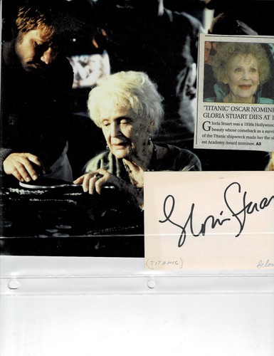 Gloria Stuart 1910-2010 genuine autograph signed 4"x6" card with COA | eBay