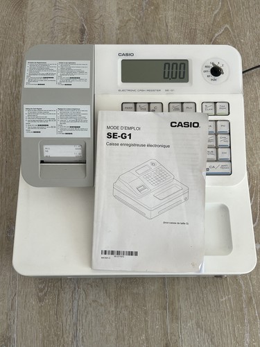 Casio SE G1 Electronic Cash Register White PGM Key Manual Guide Booklet ...