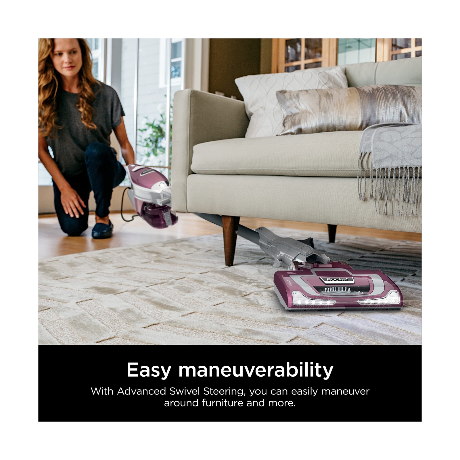 Shark HV322 Bordeaux Rocket DeluxePro Upright Corded Stick Vacuum ...