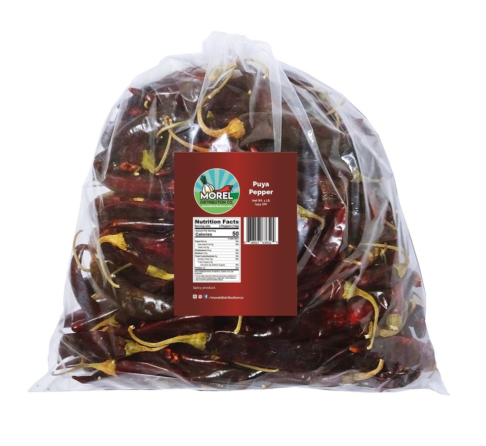 Dried Chile Puya Pepper (Chile Pulla) WT: 4 OZ 8 OZ 1 LB 2 LBS 5 LBS 10 ...
