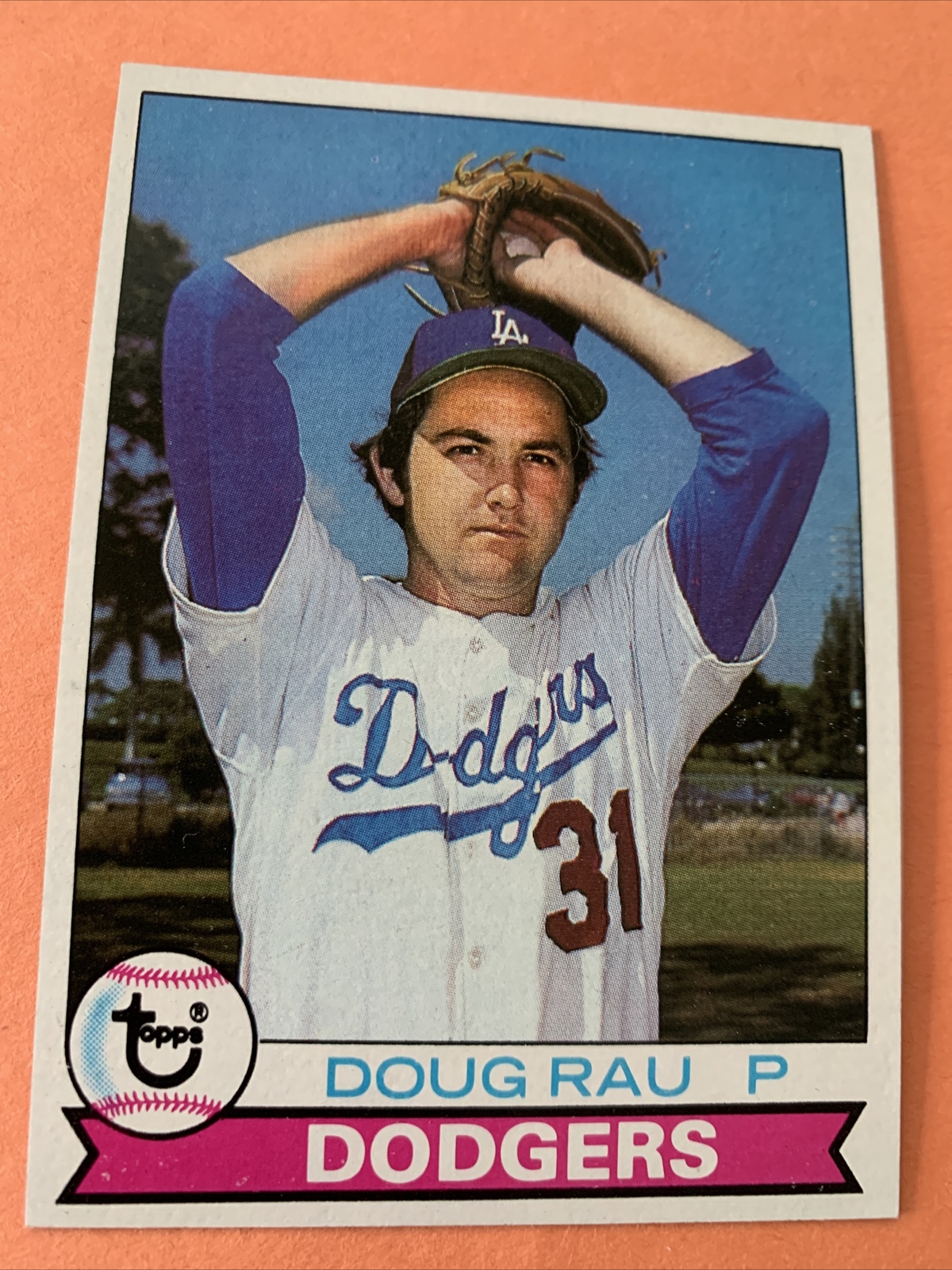 1979 Topps Baseball Card #347 Doug Rau. Los Angeles Dodgers NmMt Free ...