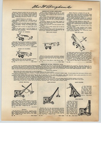 1931 PAPER AD American Flyer Structo Toy Airplanes Shovel Whippet Tank ...