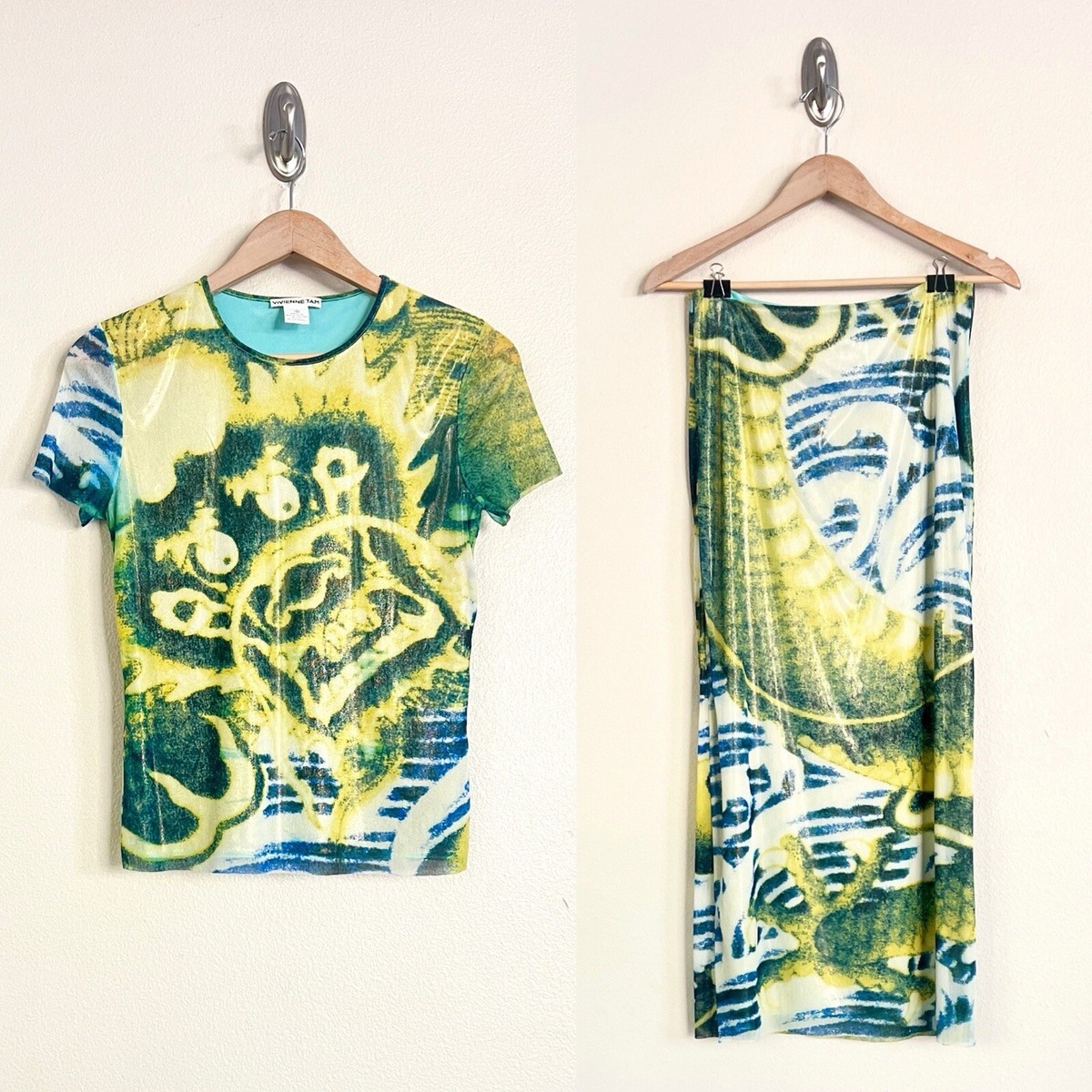 Vtg VIVIENNE TAM S/S 2000 Dragon Metallic Short Sleeve Top + Vtg VIVIENNE TAM S/S 2000 Dragon Metallic Short Sleeve Top +