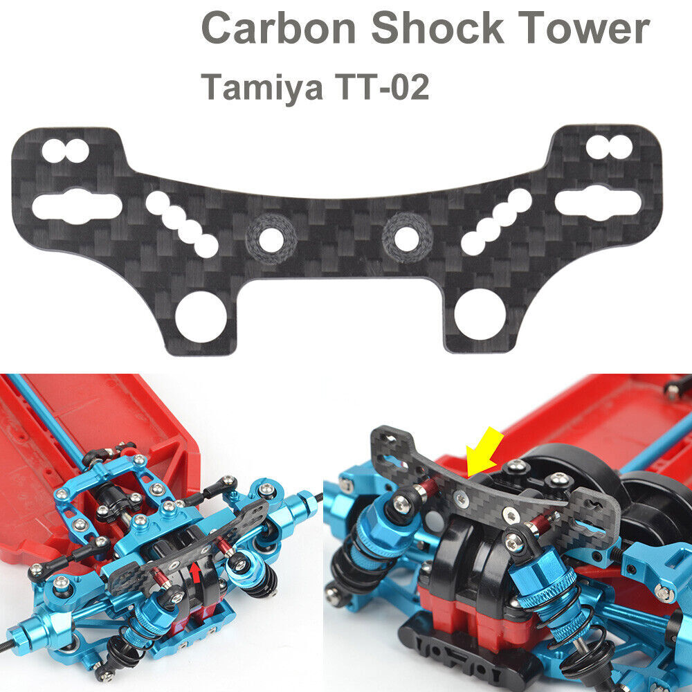 TT02 Carbon Damper Stay Front/Rear for Tamiya TT02D/TT02R Upgraded ...