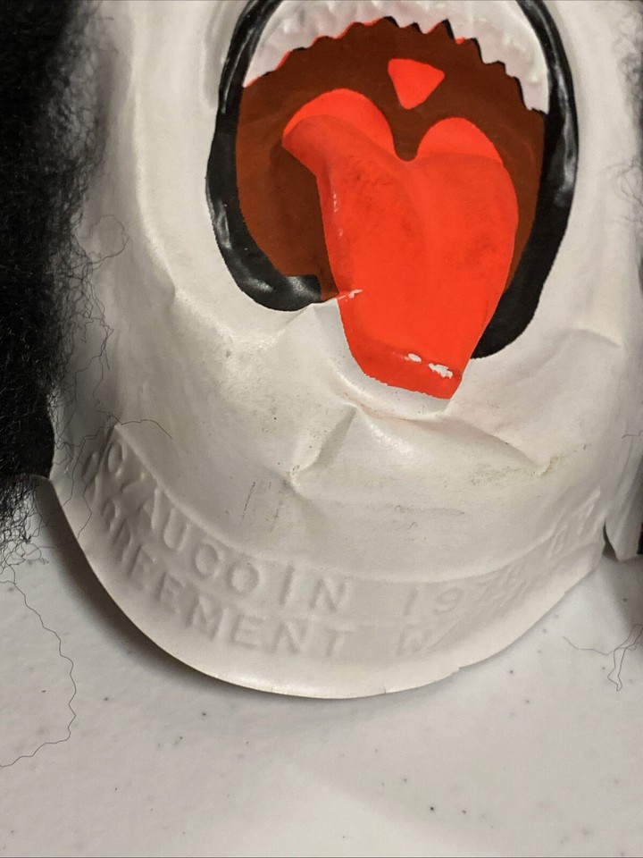 1978 KISS "Gene Simmons" HALLOWEEN COSTUME MASK Collegeville not Ben ...