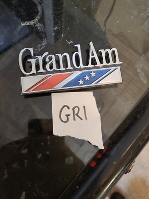 1973 74 PONTIAC GRAND AM TRUNK LID EMBLEM OEM 9676369 GM BIN GR1 | eBay