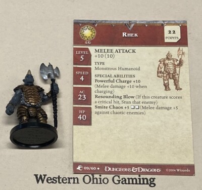 D&D Miniatures Rhek #09/60 USED Aberrations Dungeons Dragons Minis | eBay
