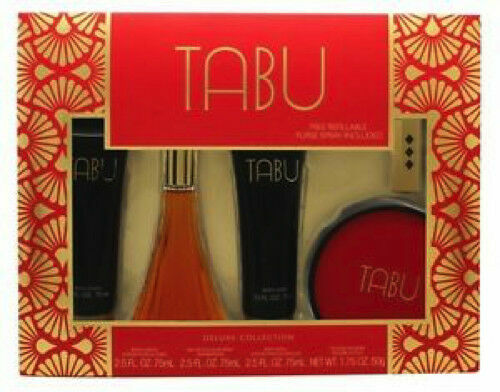 Tabu by Dana Eau De Cologne Spray Lotion Body Wash Dusting Powder Gift ...