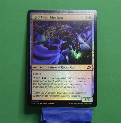MTG EOE Red Tiger Mechan Common Foil Artifact Creature | eBay