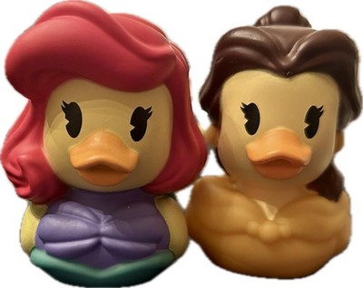 Disney Princess Rubber Ducks Ariel And Belle Bath Toy Set Cute Fun For ...
