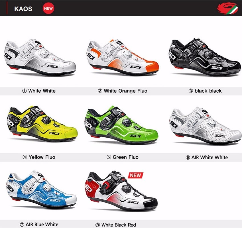 SIDI Kaos Road Cycling Shoes Bike Bicycle Shoes White/White Size 36-46 ...