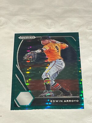 2021 Panini Prizm Draft Picks Baseball Edwin Arroyo PDP48 Green Pulsar ...