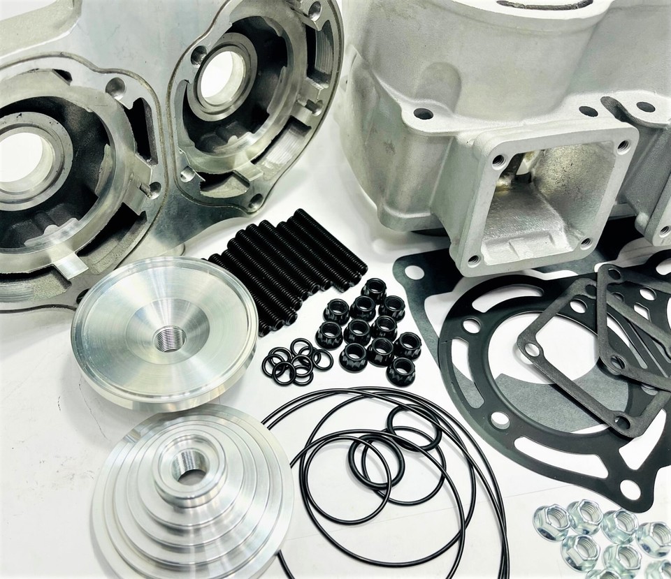 Banshee Complete 421 Cub Motor Engine Exhaust Chrome SLP Pipes Assembly ...