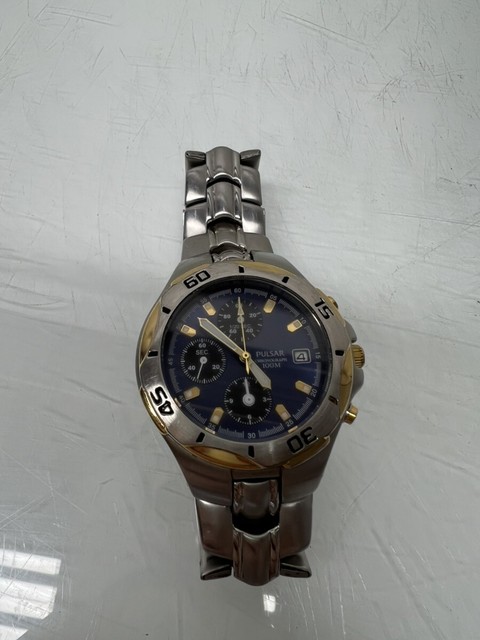 Pulsar Ym92-x013 Stainless Steel Chronograph 100m Watch Battery for ...