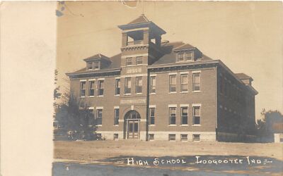 G68/ Loogootee Indiana RPPC Postcard c1910 High School Building | eBay