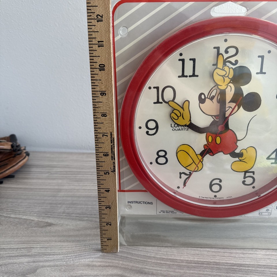 Vintage Lorus Disney Character Clocks Mickey Mouse Face Alarm Clock ...