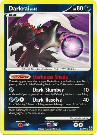 Darkrai - 3/100 - Pokemon Majestic Dawn Reverse Holo Rare HP | eBay