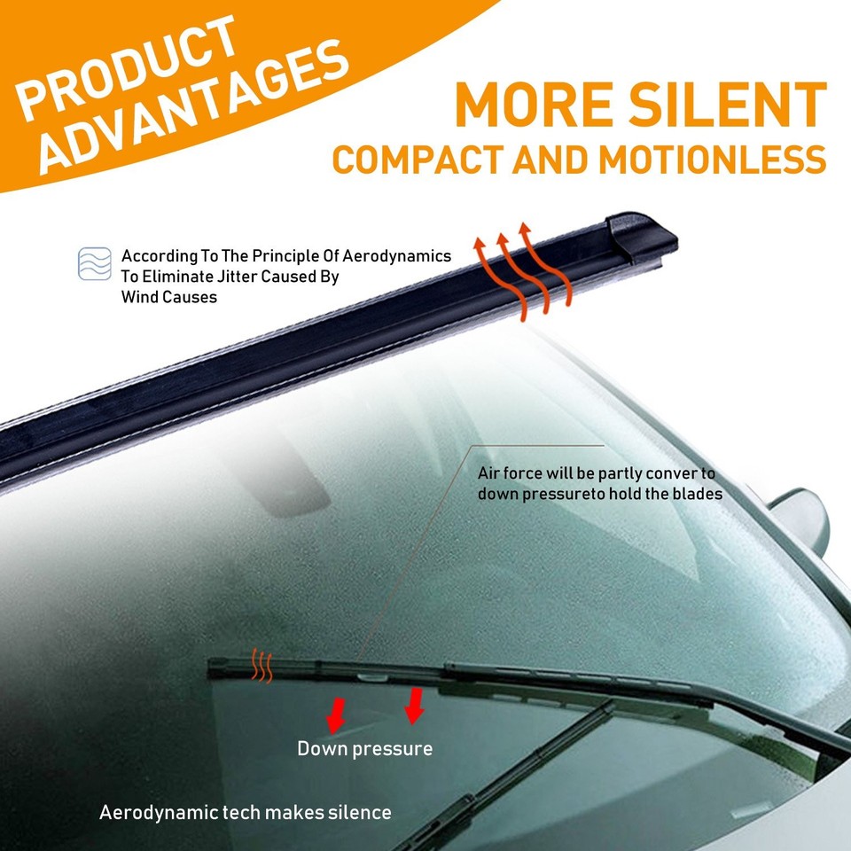 Original Equipment Bracketless Windshield Wiper Blades 24" 18" 14" All ...