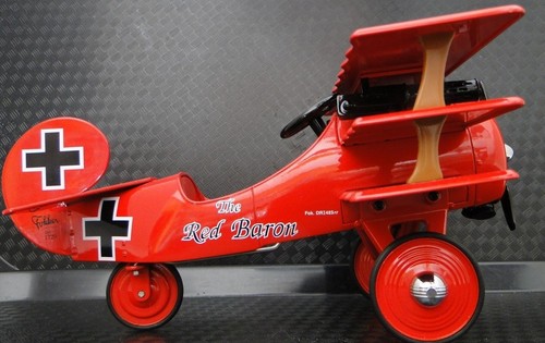 MINI Pedal Car WW1WW2Plane Metal Model Airplane Red Baron Fokker ...