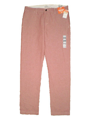 Dockers Pacific Slim Fit Flyweight Lt. Burgundy Khakis Mens Size 28, 34 ...