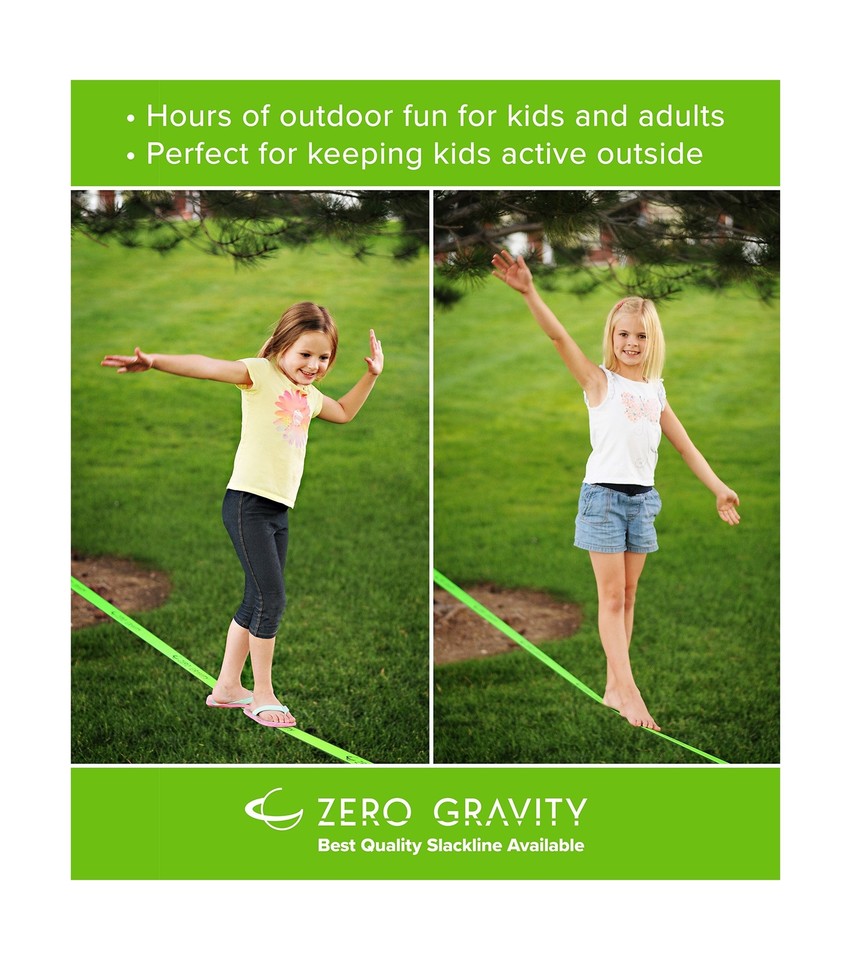 Slackline Kit with Industry Leading Carry/Storage Bag, Upgraded Ratchet ...