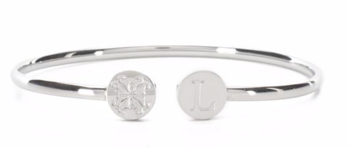 Rustic Cuff Silver Eliza “L” Initial Bracelet | eBay