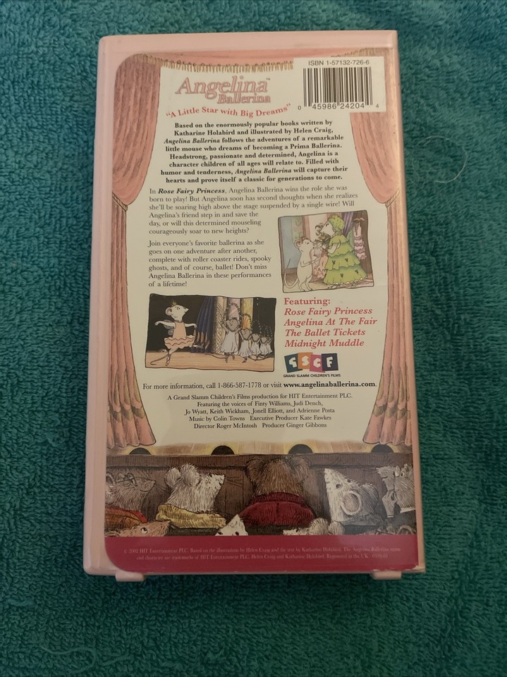 Angelina Ballerina - Rose Fairy Princess (VHS, 2002) 45986242044| eBay