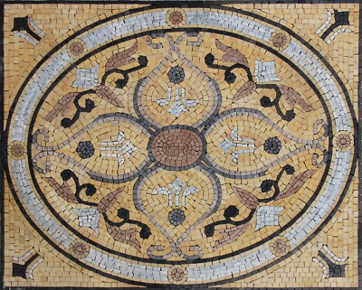 Mosaic Marble Byzantine Handmade GEOMETRICAL Design Tile 30x24 Inches ...
