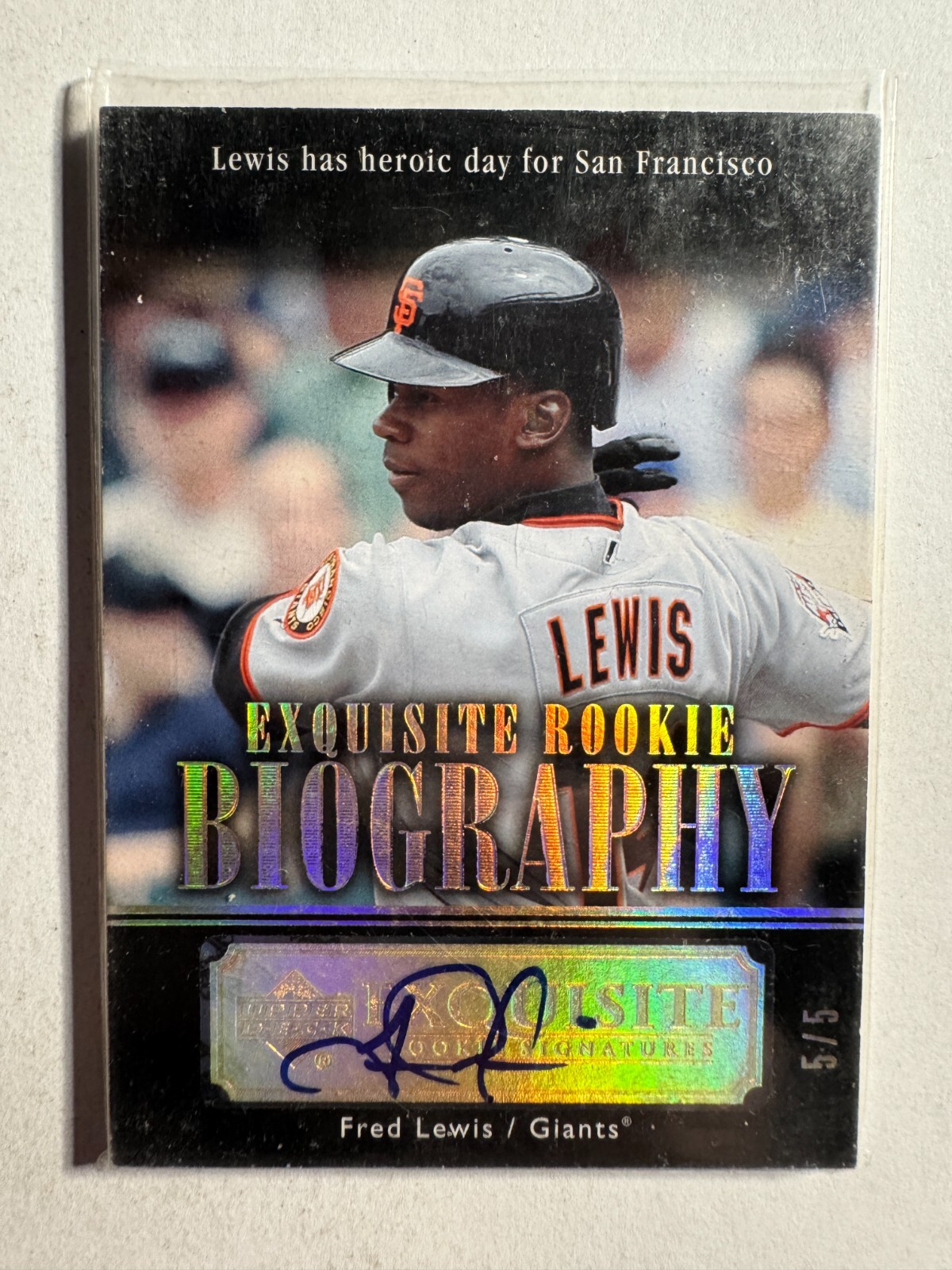 2007 Upper Deck Exquisite Rookie Signatures - Rookie Biography Fred ...
