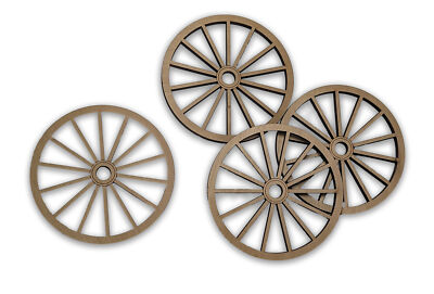 5 inch OD, 1/4 inch thick, 1/2 in hole, 14 spoke wooden craft wheels ...
