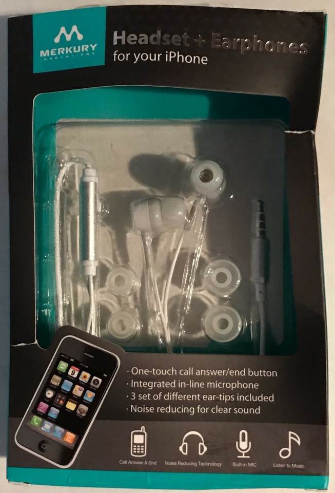 Merkury Innovations - Headset+Earphones - For iPhone - White (MI-IPH100 ...